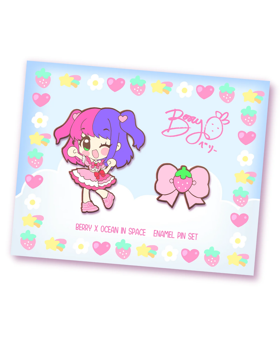 Sweet Idol Berry Enamel Pin Set – Ocean In Space