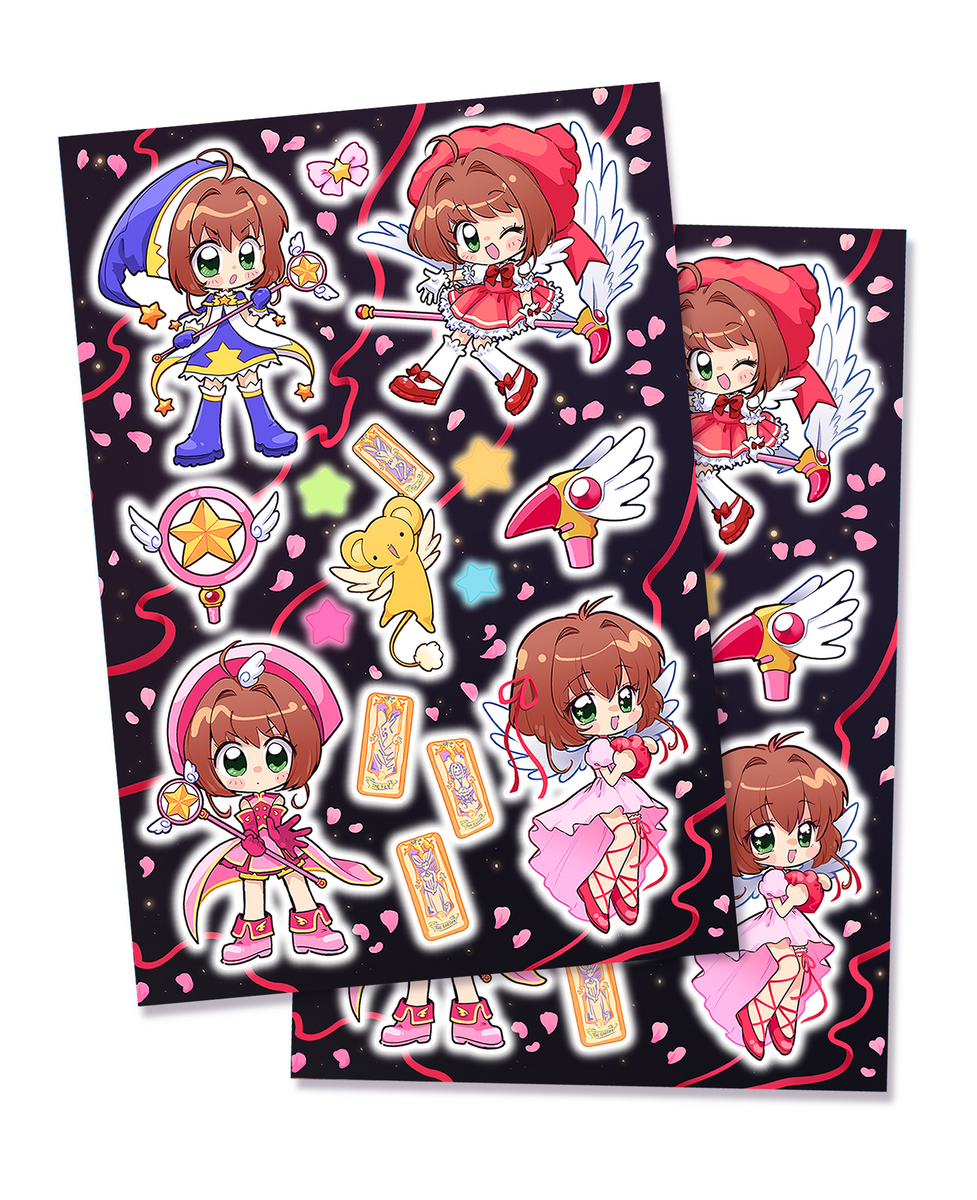 Princess Sakura Sticker Sheets (Set of 2) – Ocean In Space