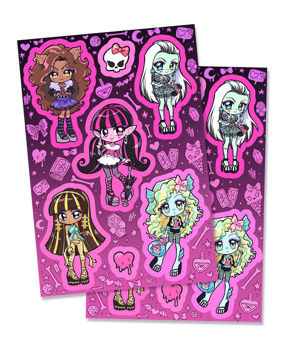 Monster High Sticker Sheets (Set of 2) – Ocean In Space