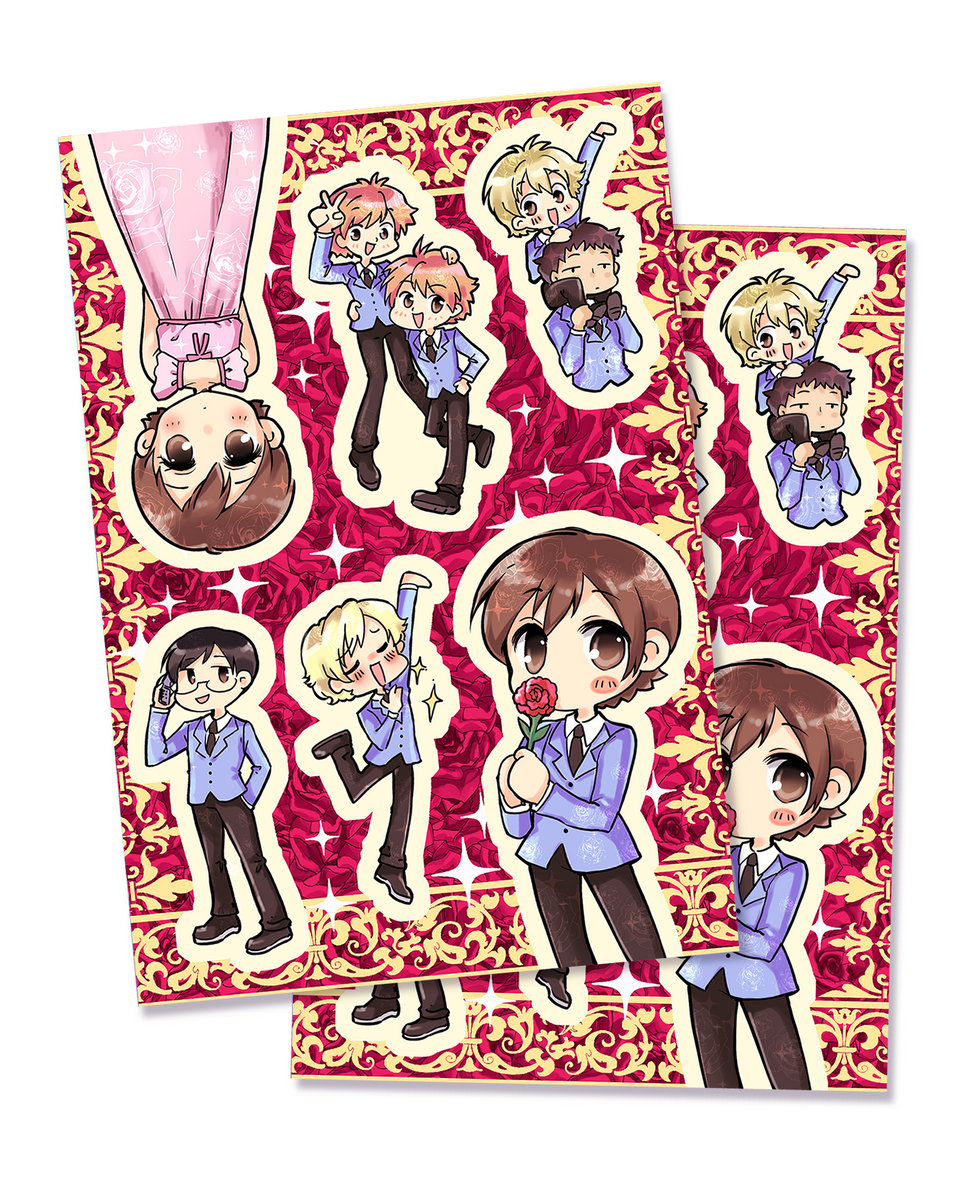Ouran Highschool Host Club Sticker Sheets (Set of 2) – Ocean In Space