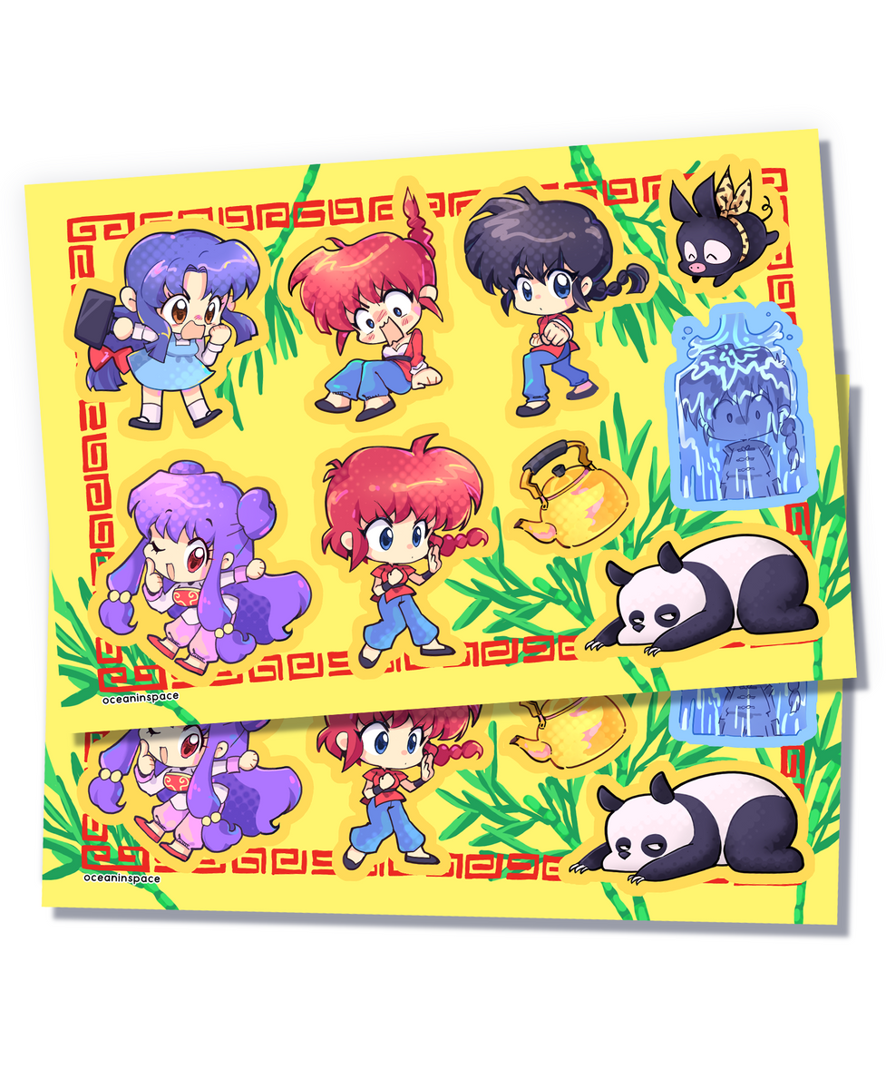 Ranma ½ Sticker Sheets (Set of 2) – Ocean In Space