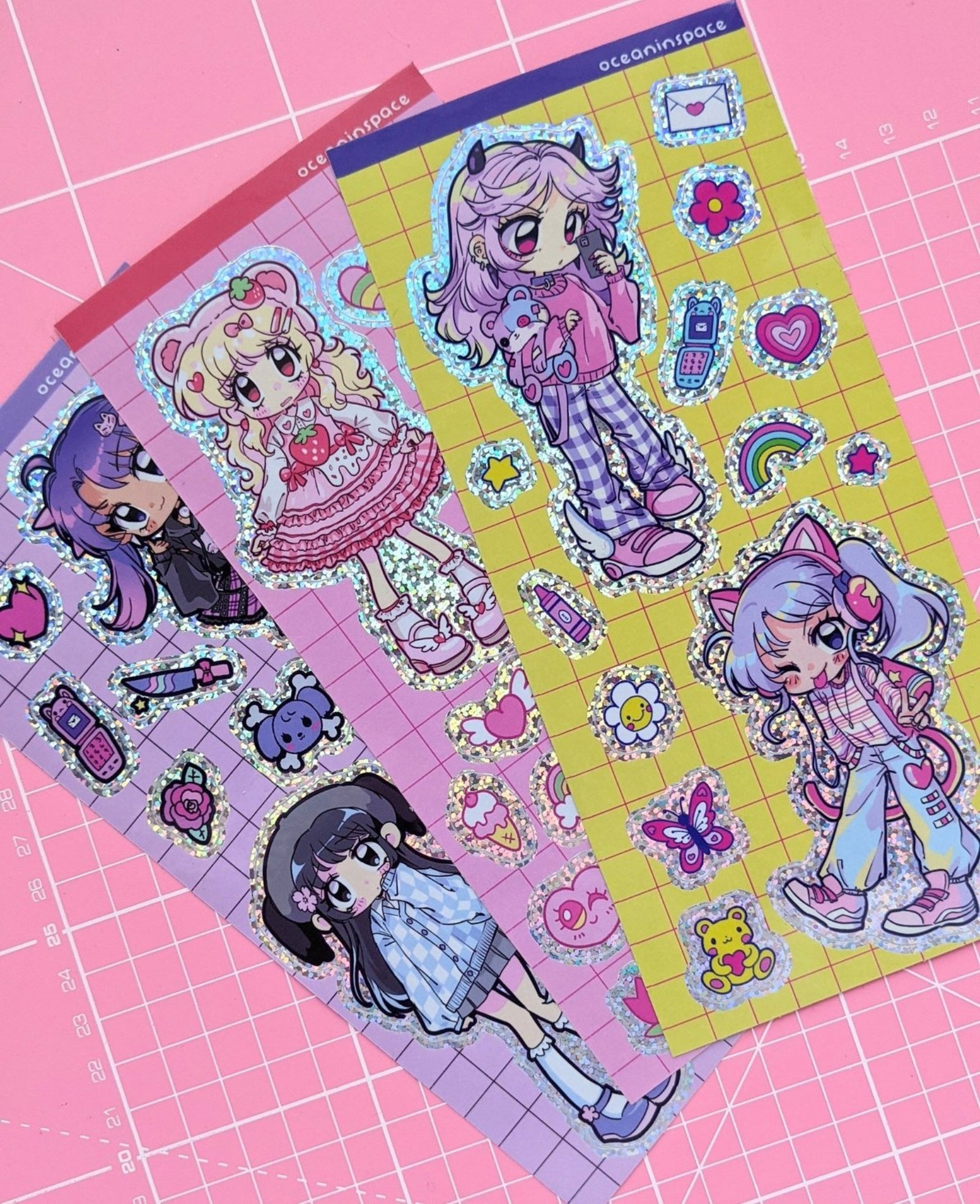 Y2K Retro Sticker Sheet – Ocean In Space